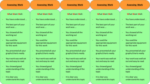 WWW and EBI feedback by sirhesford - Teaching Resources - TES