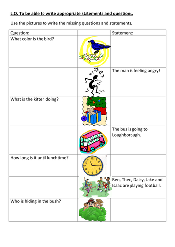 Question, Statement and Command PowerPoint by slingysquirrelstitch ...