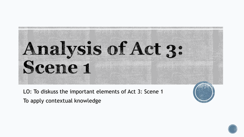 Romeo and Juliet Act 3 Scene 1 analysis lesson | Teaching Resources