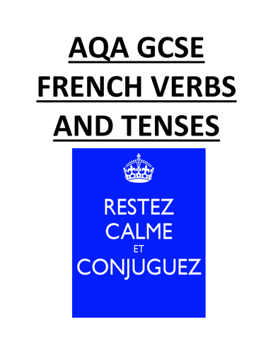 AQA GCSE French Verbs and Tenses Booklet | Teaching Resources