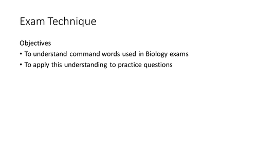 Command word exam technique practice | Teaching Resources