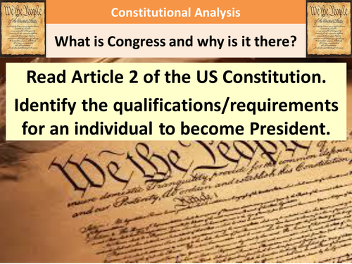 Role and Powers of the US President | Teaching Resources