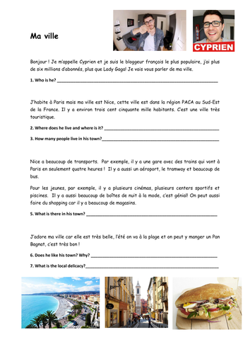 Ma ville by - UK Teaching Resources - TES
