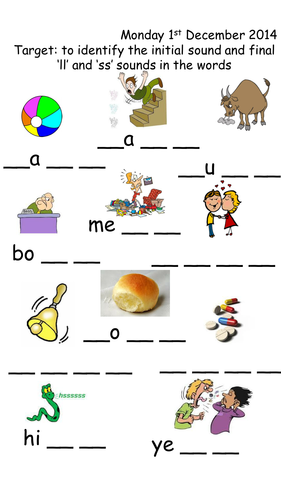 Phonics SS and LL ending for words | Teaching Resources Phonics SS and LL ending for words | Teaching Resources