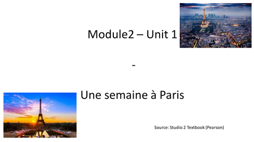 Paris vocab and passe compose | Teaching Resources