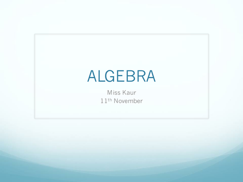 KS4 Algebra - Game and presentation | Teaching Resources