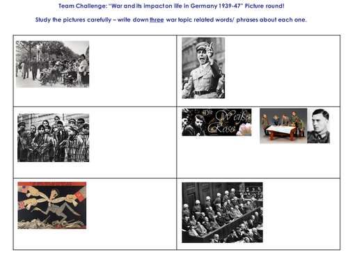 WJEC History - Germany WW2 exam technique | Teaching Resources