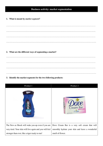 Market Segmentation | Teaching Resources