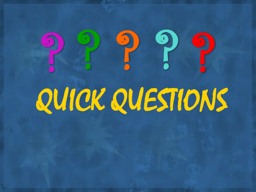 Quick Questions! - Grammar/SPAG - 2 | Teaching Resources