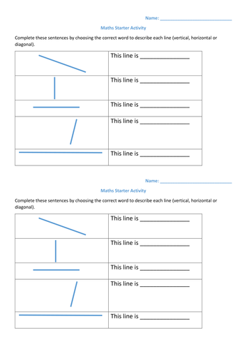 Coordinates and Vertical Lines Starter and Worksheets Free Version by ...