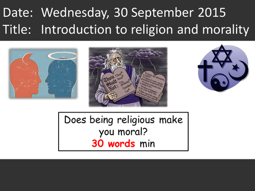 Introduction to religion and morality | Teaching Resources