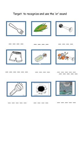 Or sound Phase 3 | Teaching Resources