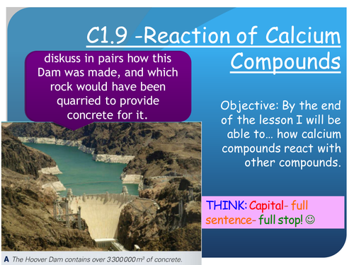 C1.9 Reactions of Calcium Compounds (EDEXCEL) | Teaching Resources