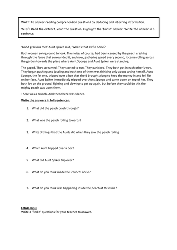 Year 3 Reading Comprehension | Teaching Resources