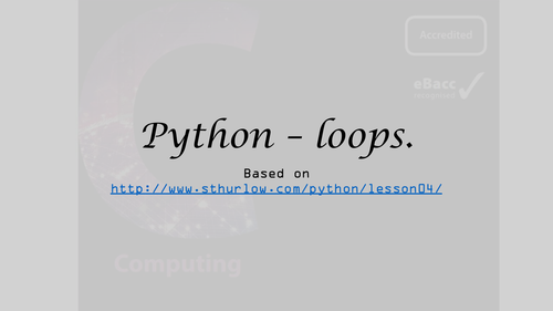 Python - introduction to while loops. | Teaching Resources Python - introduction to while loops. | Teaching Resources