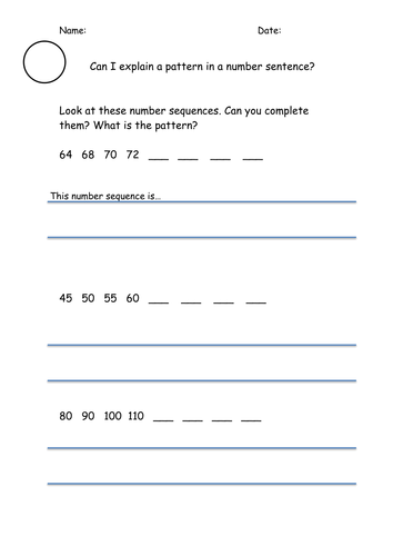Unit 1 Block B - Weekly plan with number sequence | Teaching Resources