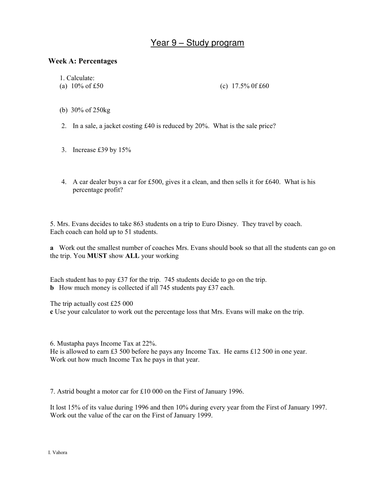 Intensive Study program for able Year 9 pupils | Teaching Resources