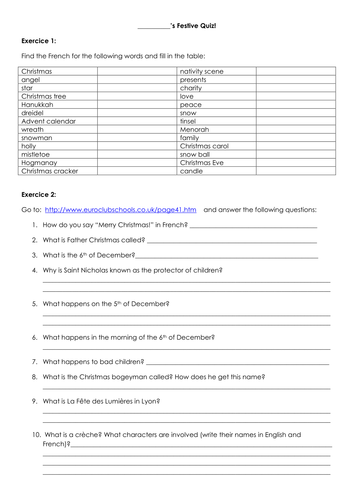 Festive Quiz | Teaching Resources