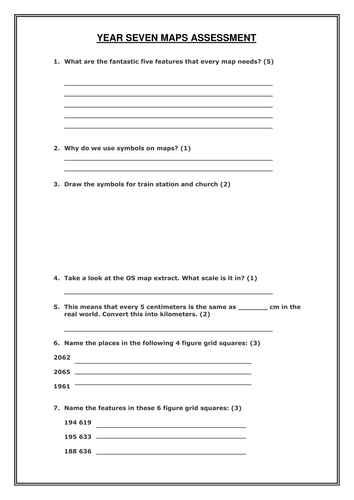 Maps & Mapping Assessment | Teaching Resources