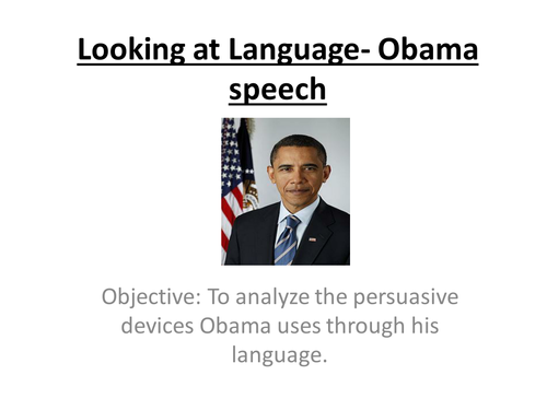 Language of Obama's inauguration speech OCR | Teaching Resources
