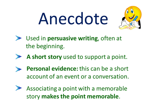 Anecdotes pp- starter | Teaching Resources