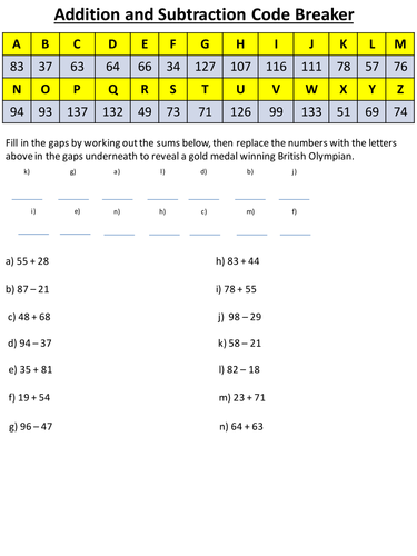 Fun activities for addition and subtraction | Teaching Resources