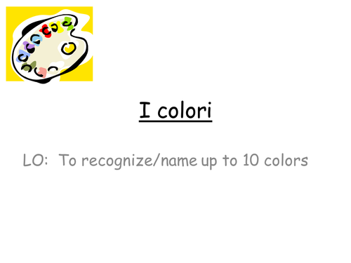 Italian colors / i colori | Teaching Resources