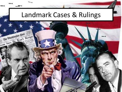US Supreme Court Landmark Cases and Rulings | Teaching Resources