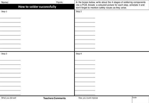 How to Solder Worksheets | Teaching Resources