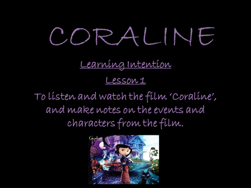 Coraline Book to Film Handouts and Powerpoints by KS23 - Teaching ...