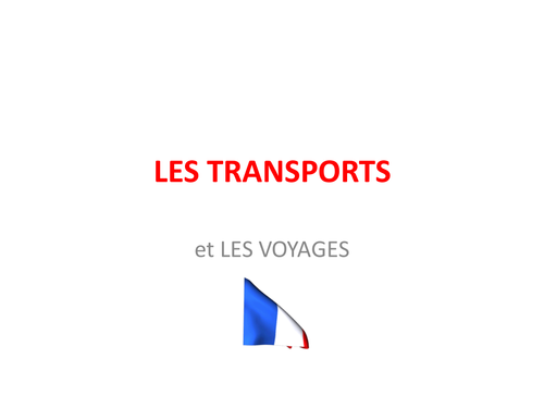 TRAVEL & TRANSPORT in FRENCH | Teaching Resources