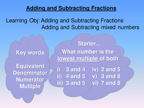 adding-and-subtracting-fractions-lesson-teaching-resources