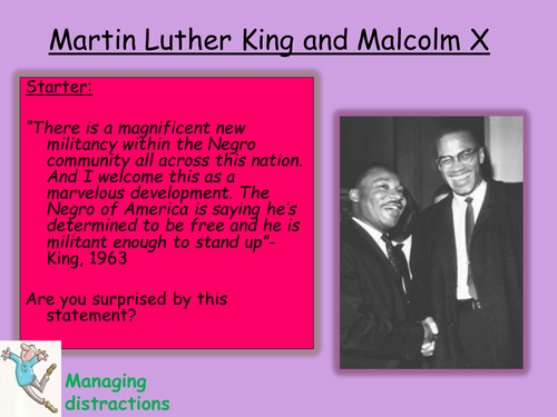 MLK v Malcolm X and Kennedy, Johnson and Nixon | Teaching Resources