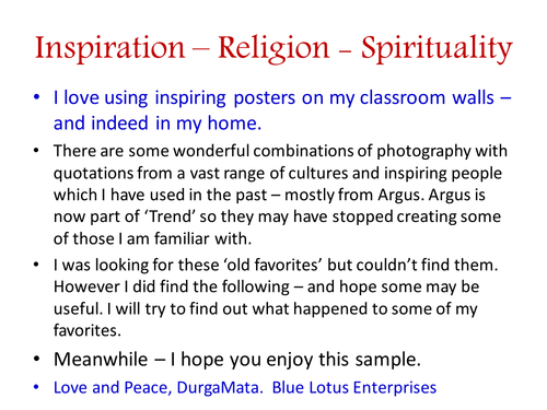 70 posters to inspire - religion / spirituality | Teaching Resources