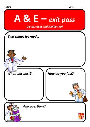 Exit Passes Teaching Resources