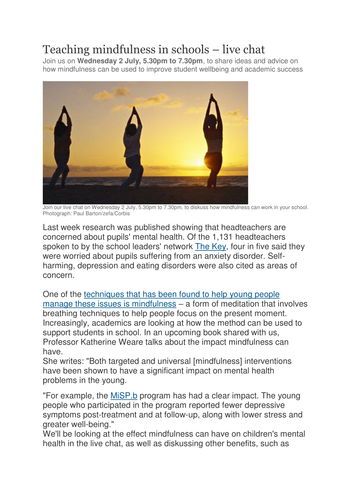 Mindfulness, Meditation, Visualization, Peace | Teaching Resources