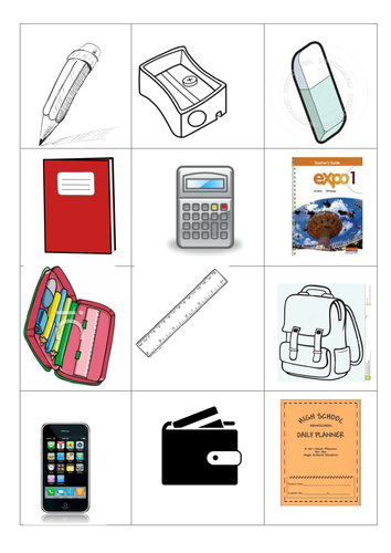 Mini Flashcards - School Bag Expo 1 | Teaching Resources