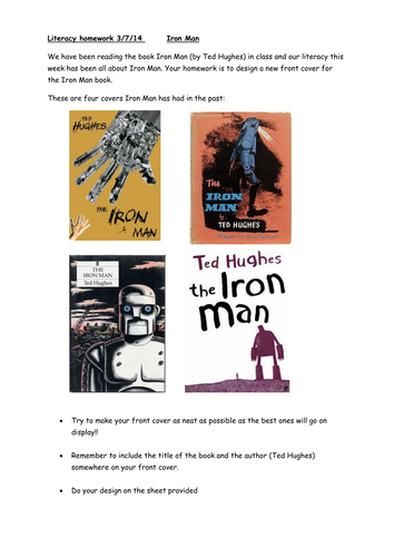 The Iron Man book study by - UK Teaching Resources - TES