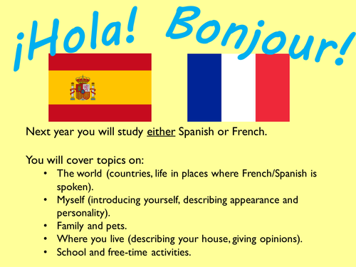 Spanish Induction / first lesson / introduction | Teaching Resources