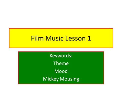 Music For Films | Teaching Resources