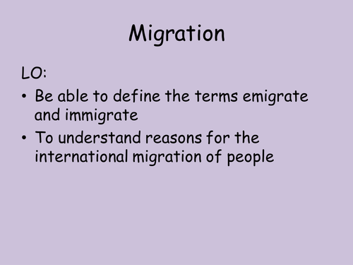 Migration Game | Teaching Resources