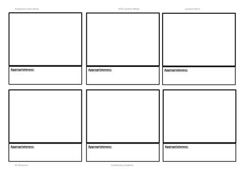 Location Recce | Teaching Resources