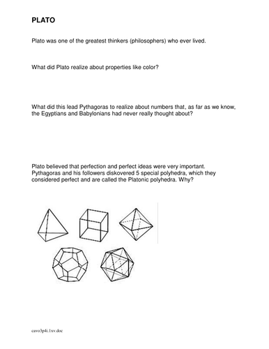 Platonic solids | Teaching Resources