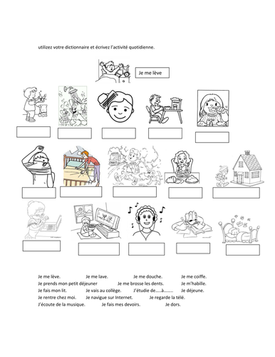 Activités de la vie quotidienne. Niveau débutant by bluewindysky ...