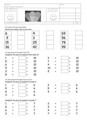 New Y1 math assessment | Teaching Resources