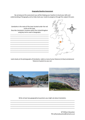 Geography Baseline Assessment | Teaching Resources Geography Baseline Assessment | Teaching Resources