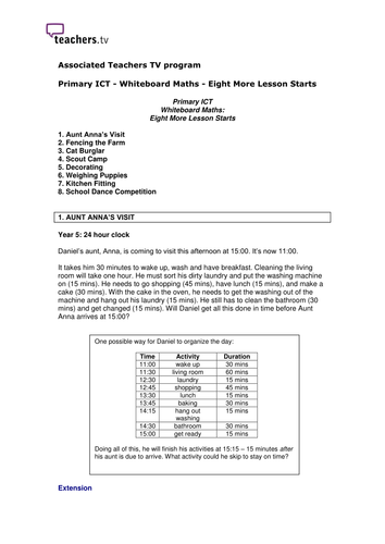 Math Starter Puzzles Teaching Resources