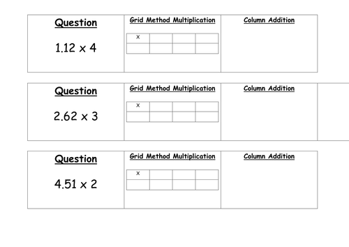 Decimal number X whole number worksheet | Teaching Resources