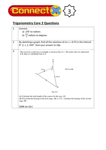 Trigonometry C2 Connect 3 | Teaching Resources