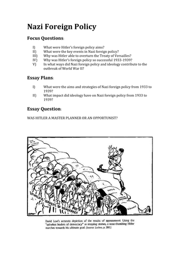 Nazi Foreign Policy | Teaching Resources